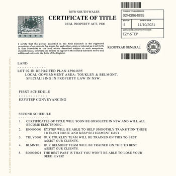 Certificate of Titles becoming obsolete
